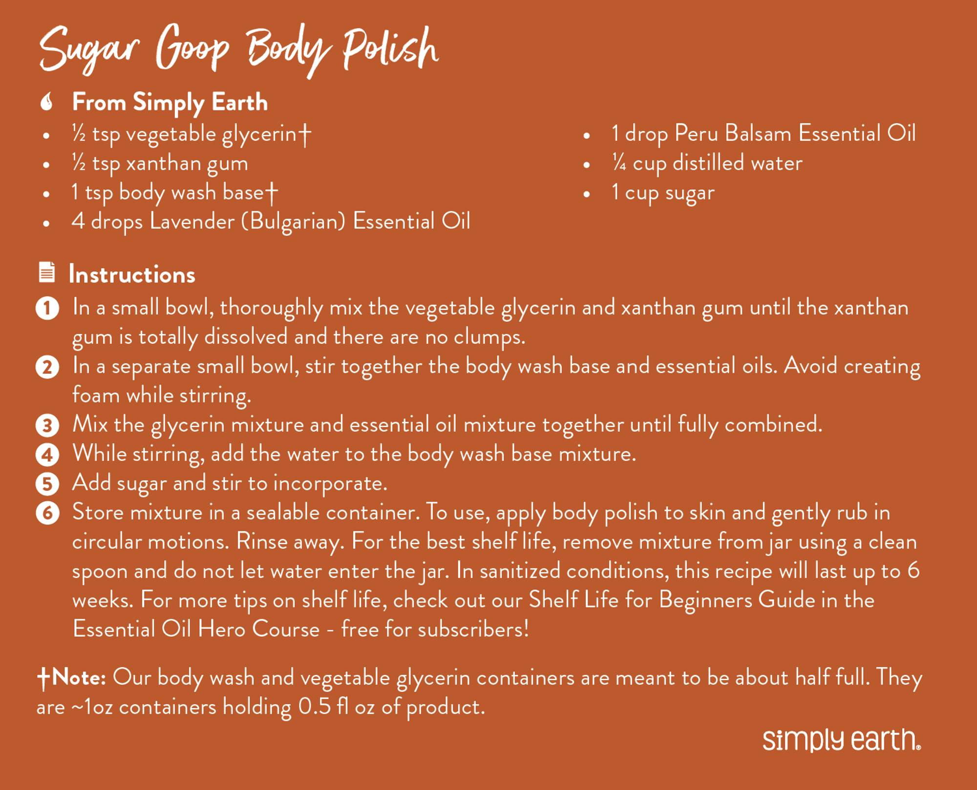 Simply EarthShop | Recipes | Sugar Goop Body Polish Recipe