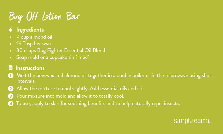 Simply EarthShop | Recipes | Bug Off Lotion Bar Recipe