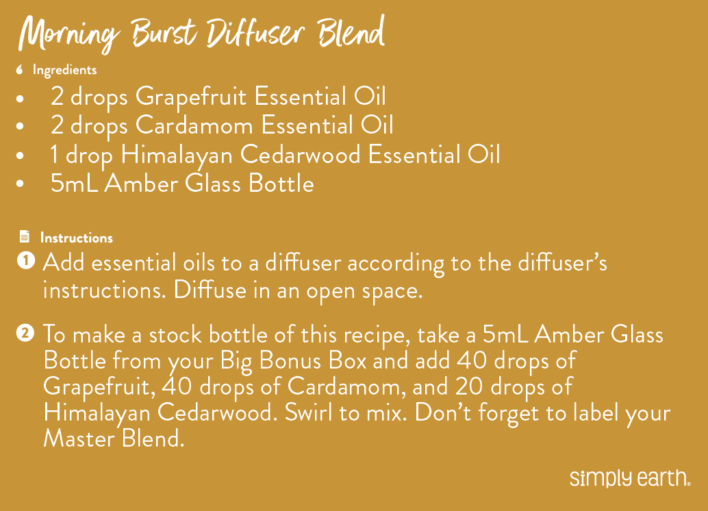 Morning Burst Diffuser Blend Recipe