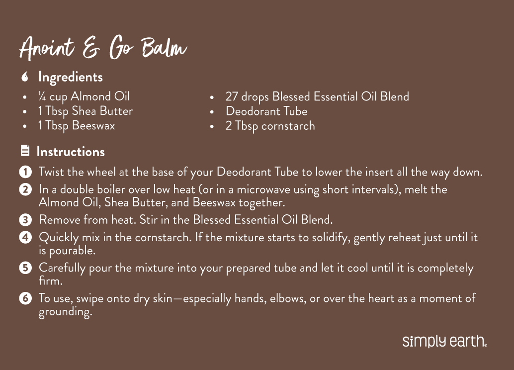Simply EarthShop | Recipes | Anoint And Go Balm Recipe