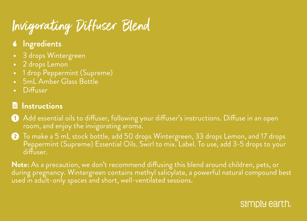 Simply EarthShop | Recipes | Invigorating Diffuser Blend Recipe