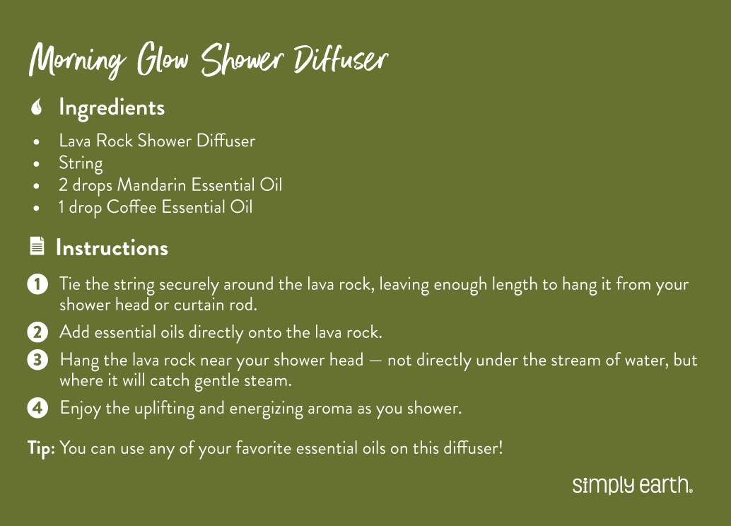 Simply EarthShop | Recipes | Morning Glow Shower Diffuser Recipe