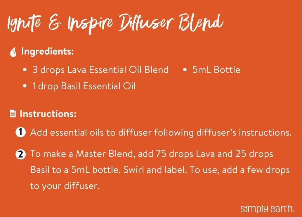 Simply EarthShop | Recipes | Ignite Inspire Diffuser Blend Recipe