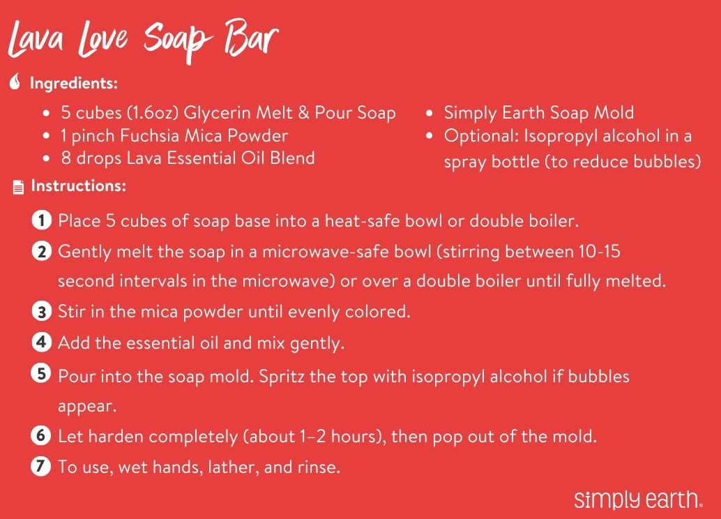 Simply EarthShop | Recipes | Lava Love Soap Bar Recipe